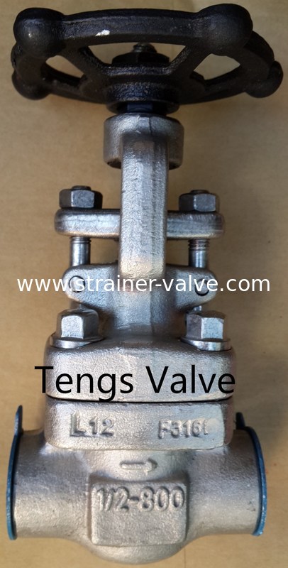 API 602 High Pressure Forged Steel Gate Valve, 316SS Screwed Ends Npt ...