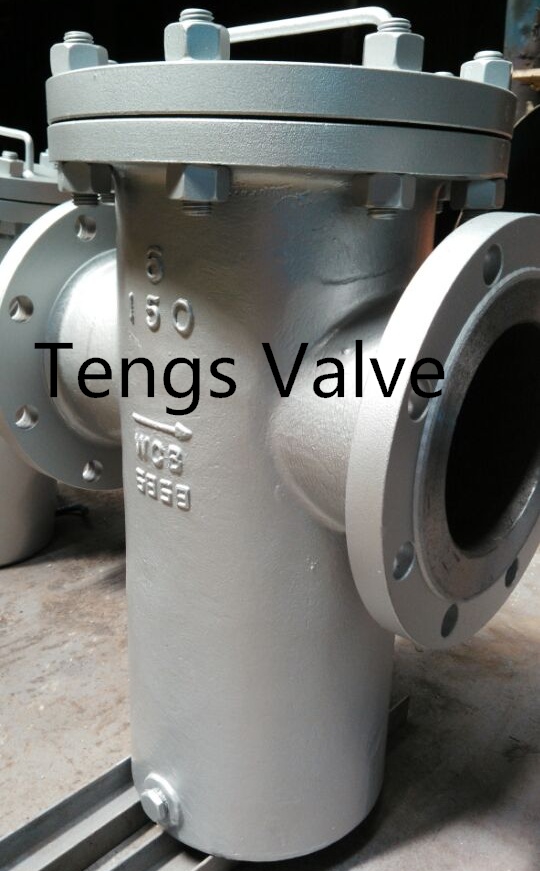 API Cast Steel Industrial Flanged Basket Stainer, Bolted Cover Simplex ...