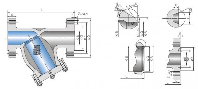 Strainer Y Type, Cast Steel, Flanged Industrial Strainer, Api Bolted ...